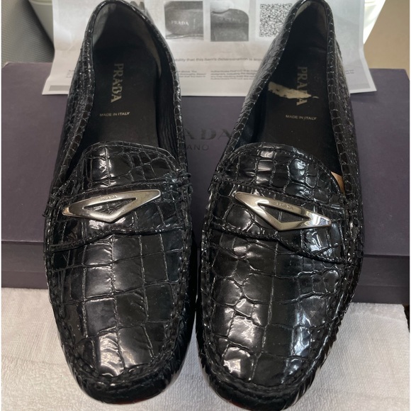 Prada | Shoes | Prada Croc Loafers | Poshmark